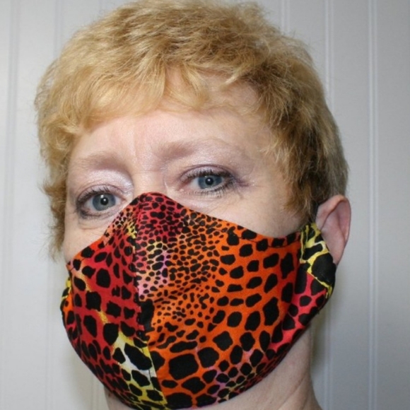Hand Crafted | Accessories | Handmade Colorful Animal Print Face Mask ...